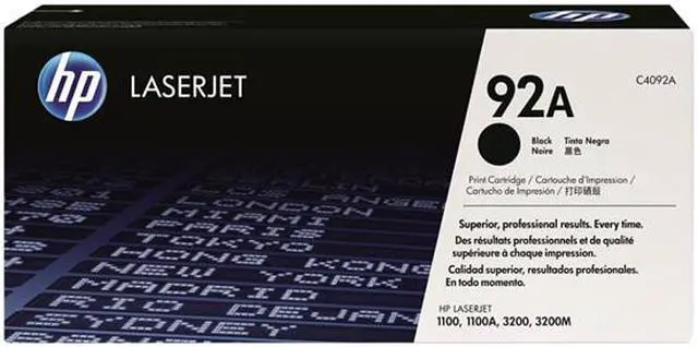 HP 92A Black LaserJet Toner Cartridge (C4092A) - Newegg.com