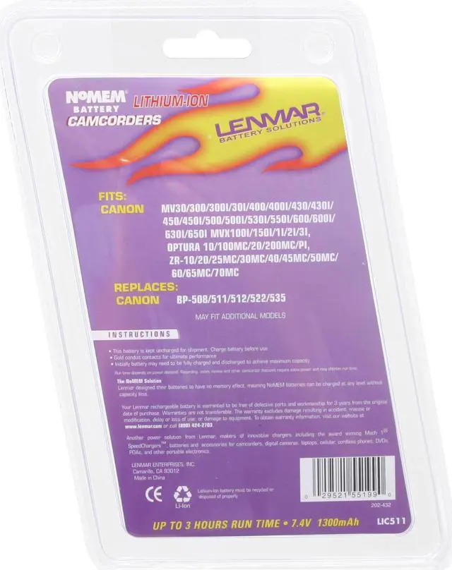LENMAR LIC511 Camcorder Battery - Newegg.com