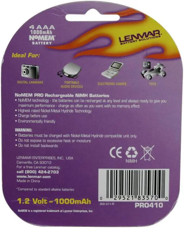 LENMAR PRO410 Batteries - Newegg.com