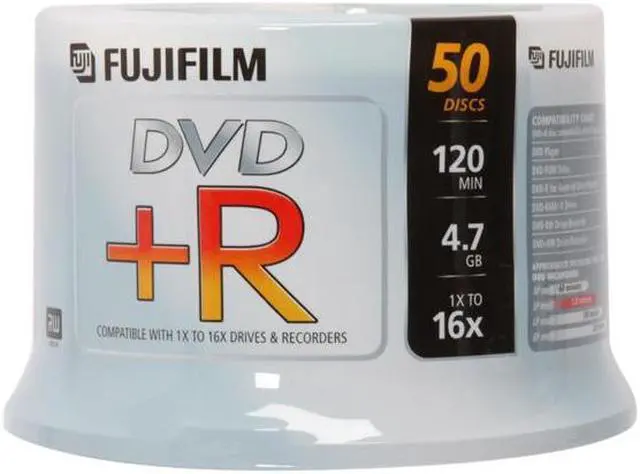 FUJIFILM 4.7GB 16X DVD+R 50 Packs Disc Model 25303051 - Newegg.com
