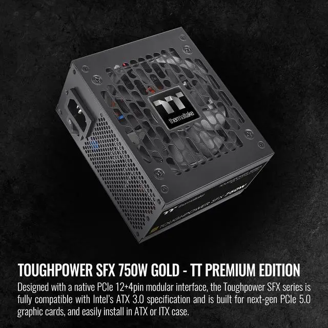 Thermaltake Toughpower SFX 750W 80+ Gold Full Modular SLI/Crossfire Ready (Compatible with ATX 3 ...