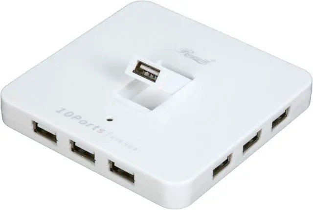 Rosewill RHB-510 White 10 Ports USB 2.0 Hub - Newegg.com