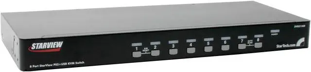 StarTech.com SV831HD 8 Port StarView USB+PS2 KVM Switch with OSD ...