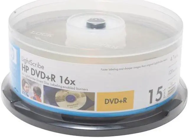 HP 4.7GB 16X DVD+R LightScribe 15 Packs Disc Model LDR00052XM - Newegg.com
