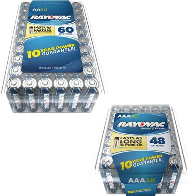 Rayovac 815-60ppf Alkaline Pro Pack (aa, 60 Pk) With 824-48pptf Pro ...
