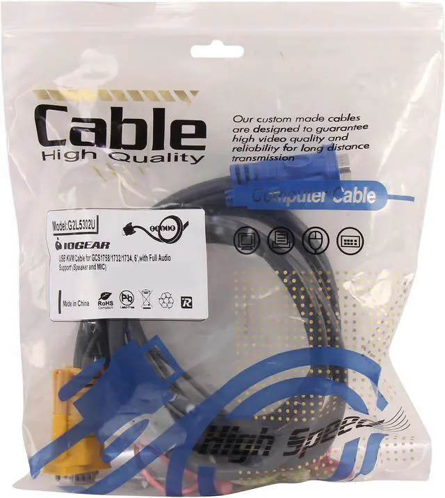 IOGEAR 6ft. 6" USB KVM Cable with Audio - Newegg.com