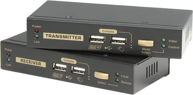 LINKSKEY LKV-E432 Cat5 USB VGA KVM Extender Set (300 Meter) - Newegg.com