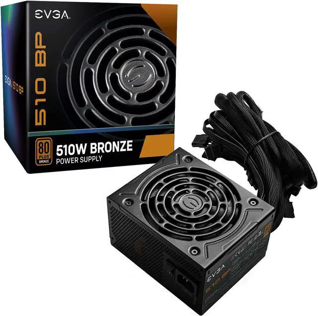 Open Box: EVGA 510 BP, 80+ BRONZE 510W, 3 Year Warranty, Power Supply ...