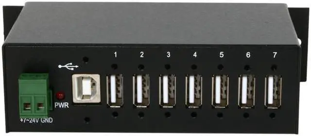 StarTech.com ST7200USBM 7 Port Industrial USB 3.0 Hub - Rugged - Black ...