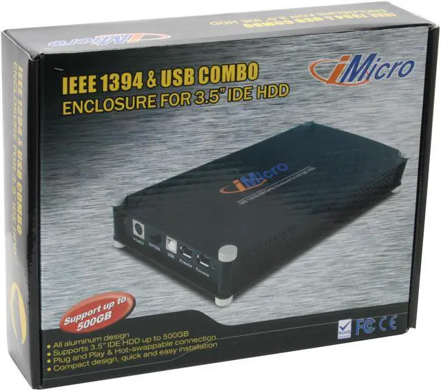 iMicro IMB1394-BK External Enclosure - Newegg.com