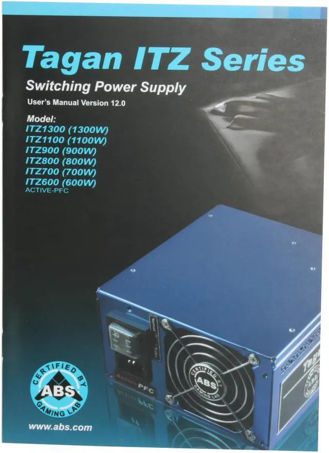 ABS Tagan ITZ Series ITZ900 900 W Power Supply - Newegg.com