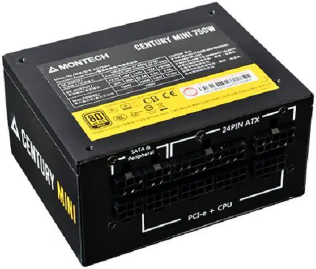 Open Box: MONTECH Century Mini 750 Watt 80 Plus Gold Certified Fully ...