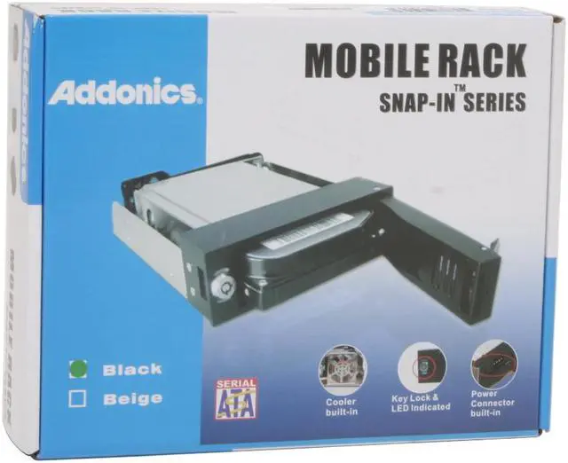 Addonics AESNAPMRSA Snap-In SATA Mobile Rack for 3.5" SATA HDD - Newegg.com