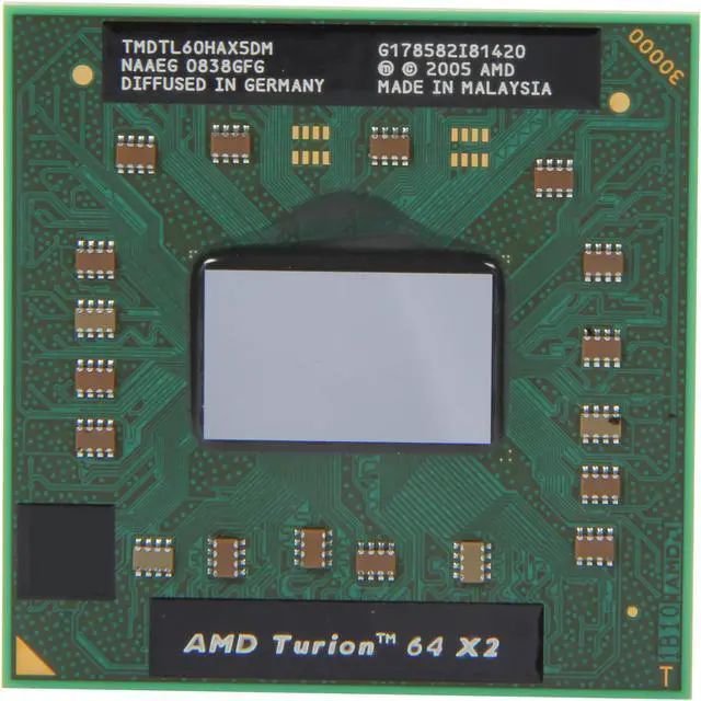 Refurbished: AMD Turion 64 X2 TL-60 2.0 GHz Socket S1 35W TMDTL60HAX5DM ...