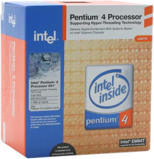 Intel Pentium 4 561 - Pentium 4 Prescott Single-Core 3.6 GHz LGA 775 ...