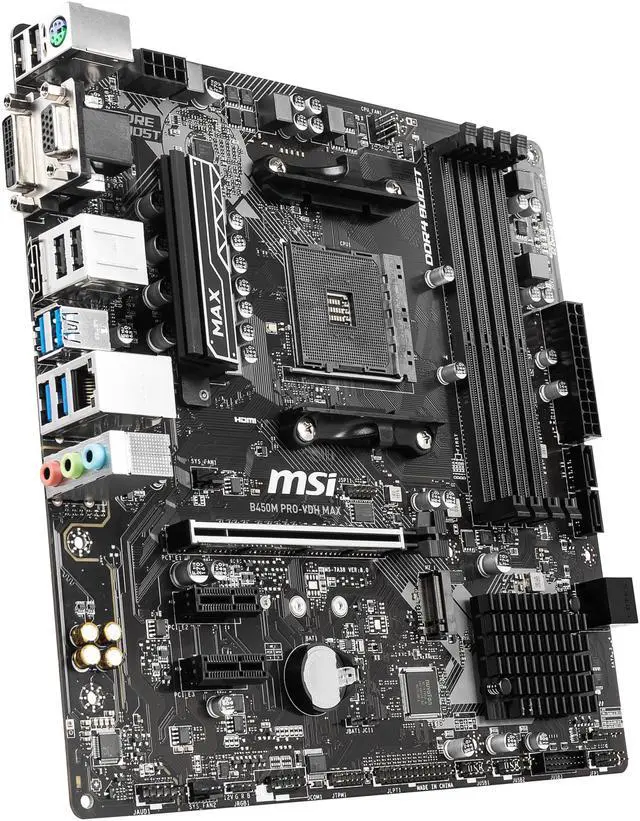 Open Box: MSI B450M PRO-VDH MAX AM4 AMD B450 USB3.2 Micro-ATX ...