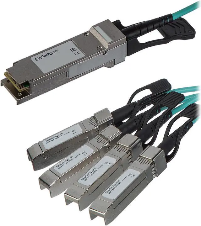 StarTech.com QSFP4X10GAO3 Cisco QSFP-4X10G-AOC3M Compatible - QSFP+ Active Optical Breakout ...