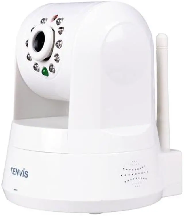 TENVIS IPROBOT3-WH P2P HD 720P Pan/Tilt Day/Night w/ IR Cut 2-Way Audio ...