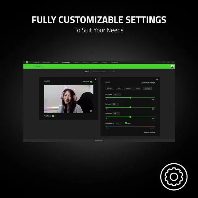 Razer Kiyo X Full HD Streaming Webcam: 1080p 30FPS or 720p 60FPS - Auto ...