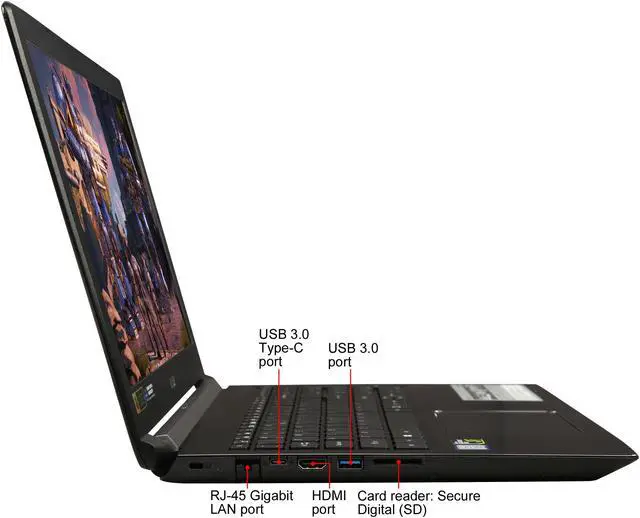 Acer Aspire 7 A715-72G-79BH 15.6" IPS GTX 1050 4 GB GDDR5 VRAM i7-8750H 8 GB Memory 1 TB HDD ...