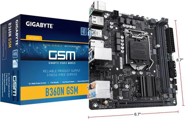 GIGABYTE B360N GSM LGA 1151 (300 Series) Mini ITX Motherboards - Intel - Newegg.com