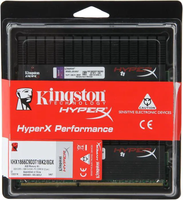 HyperX T1 Black Series 8GB (2 x 4GB) DDR3 1866 Desktop Memory Model ...