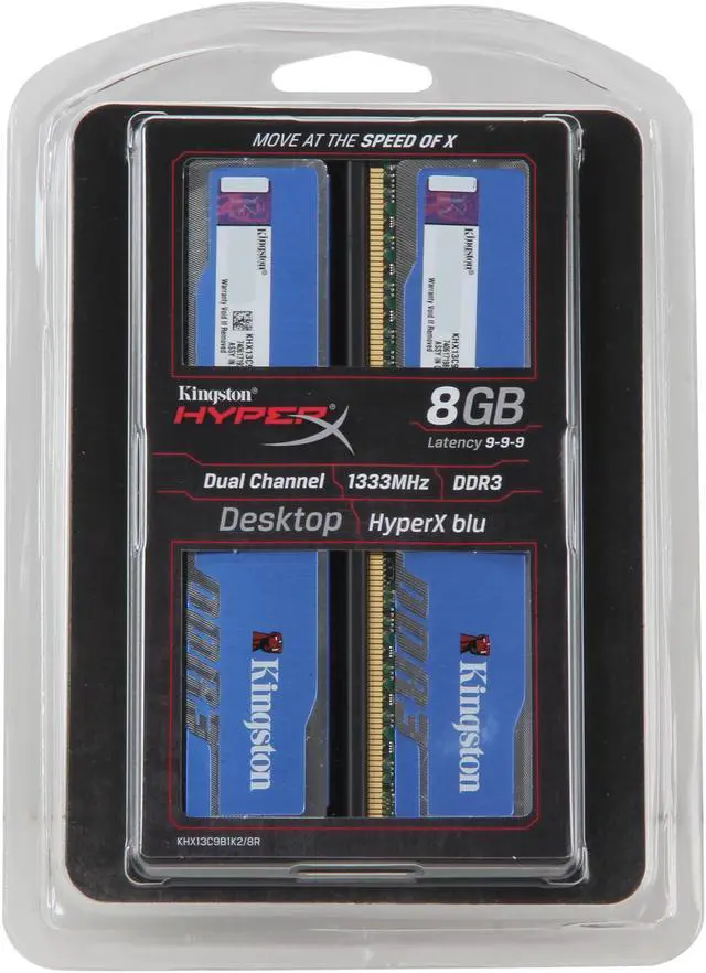 HyperX 8GB (2 x 4GB) DDR3 1333 Desktop Memory HyperX Blu Model ...