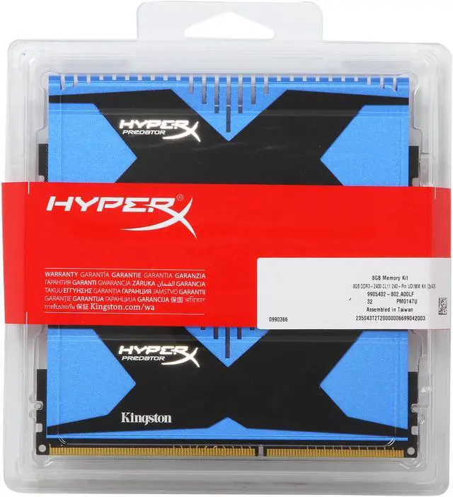 HyperX Predator 8GB (2 x 4GB) 240-Pin DDR3 SDRAM DDR3 2400 Desktop ...