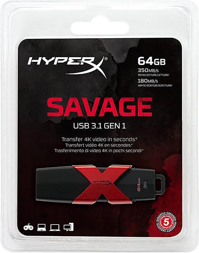 HyperX Savage 64GB USB 3.0 Flash Drive - Newegg.com