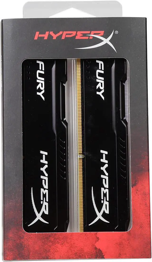 HyperX FURY 8GB (2x4GB) 1600MHz DDR3 CL10 DIMM (Kit of 2) Black Retail Sleeve (Desktop Memory ...