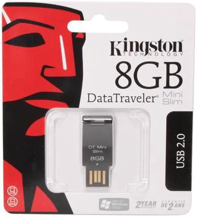 Kingston DataTraveler Mini Slim 8GB Flash Drive (USB2.0 Portable ...
