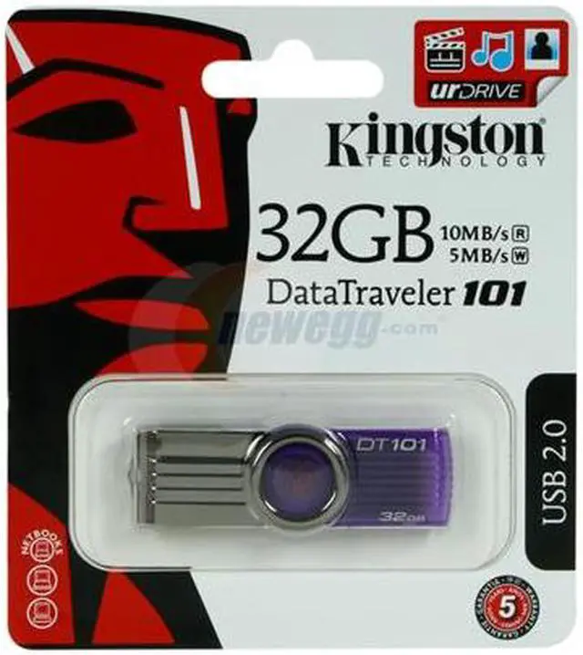 Kingston DataTraveler 101 Gen 2 32GB USB 2.0 Flash Drive (Purple ...