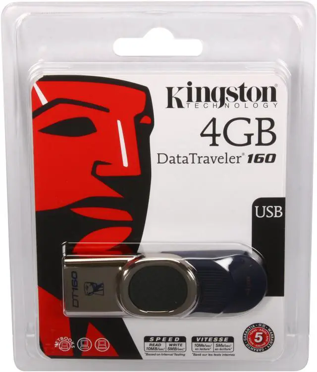 Kingston DataTraveler 160 4GB USB 2.0 Flash Drive - Newegg.com