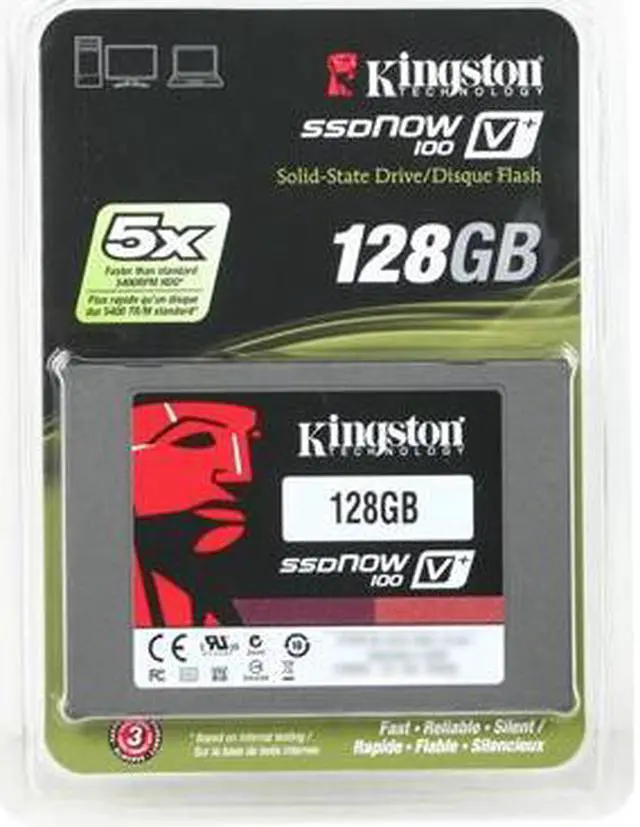 Kingston SSDNow V+100 2.5" 128GB SATA II MLC Internal Solid State Drive (SSD) SVP100S2/128G ...
