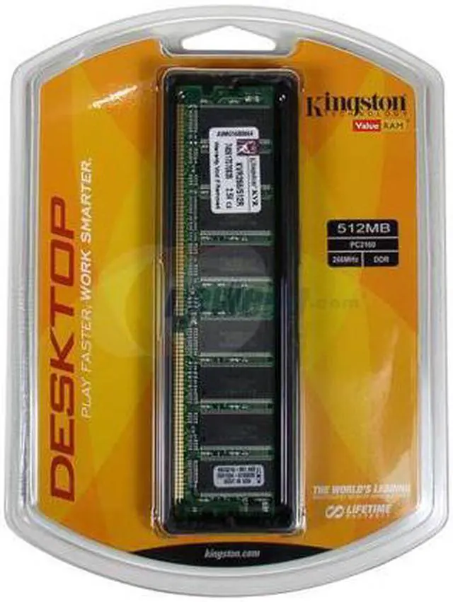 Kingston ValueRAM 512MB DDR 266 (PC 2100) Desktop Memory Model KVR266 ...