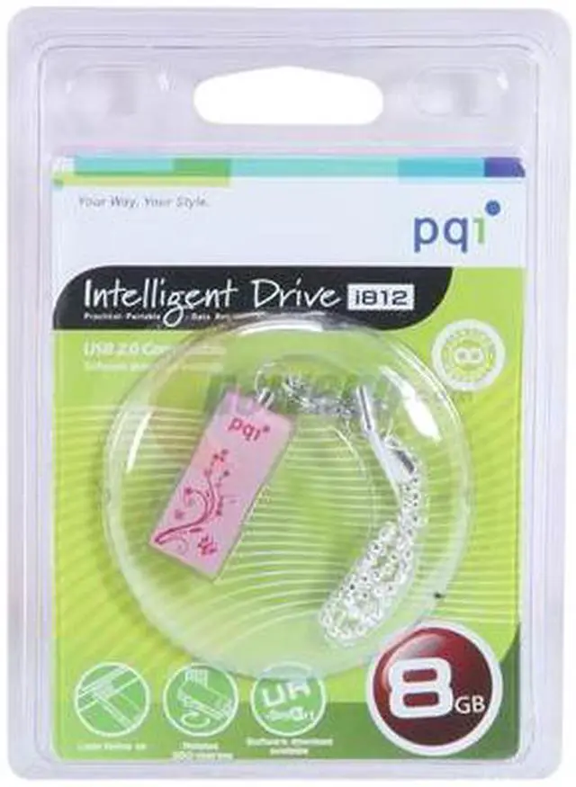 PQI i812 8GB USB2.0 Flash Drive (Pink) - Newegg.com
