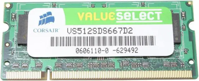 CORSAIR ValueSelect 512MB 200-Pin DDR2 SO-DIMM DDR2 667 (PC2 5300 ...