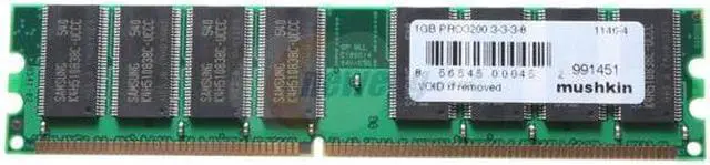 Mushkin Enhanced Proline 1GB DDR 400 (PC 3200) System Memory Model ...
