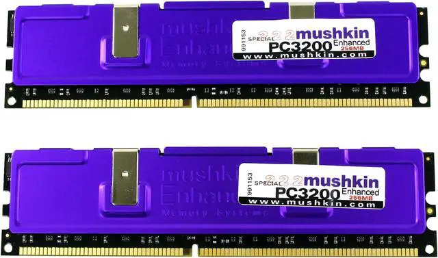 Mushkin Enhanced 512MB (2 x 256MB) DDR 400 (PC 3200) Dual Channel Kit ...