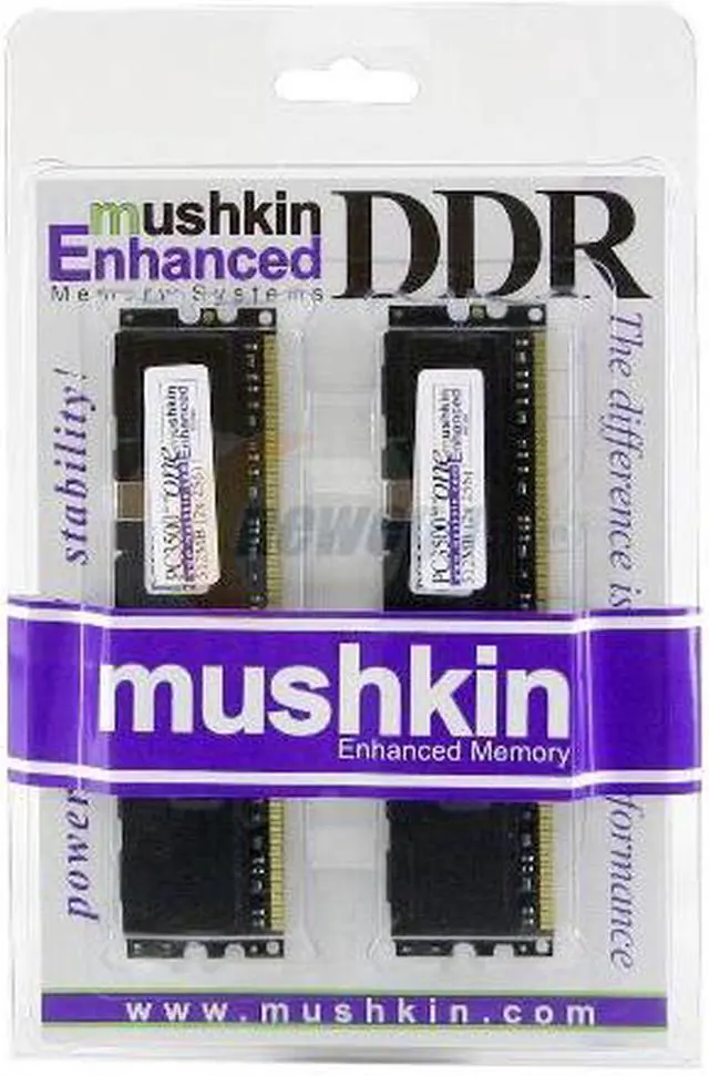 Mushkin Enhanced 512MB (2 x 256MB) DDR 433 (PC 3500) Dual Channel Kit ...
