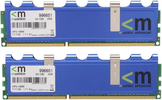 Mushkin Enhanced Blackline 2GB (2 x 1GB) DDR3 1333 (PC3 10666) Dual ...