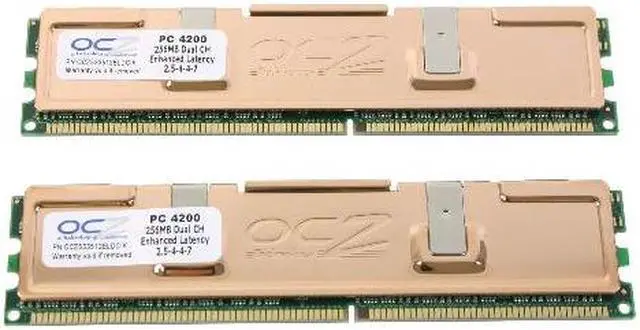 OCZ Enhanced Latency 512MB (2 x 256MB) DDR 533 (PC 4200) Dual Channel ...