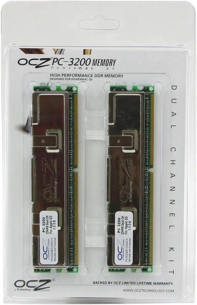 Open Box: OCZ 512MB (2 x 256MB) DDR 400 (PC 3200) Dual Channel Kit ...