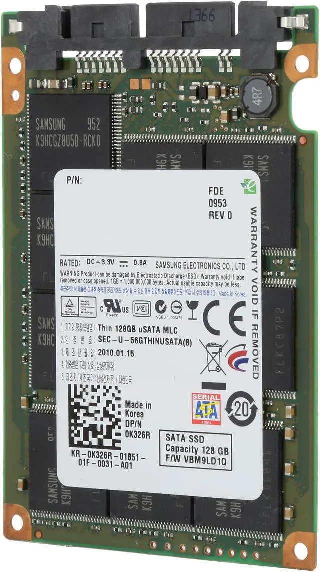 Refurbished: SAMSUNG 128GB Micro-SATA Internal Solid State Drive (SSD ...