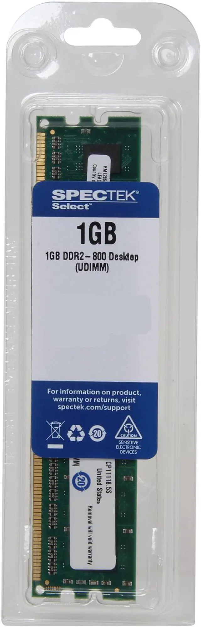 SPECTEK by Micron Technology 1GB DDR2 800 (PC2 6400) Desktop Memory Model ST1G2D800 - Newegg.com
