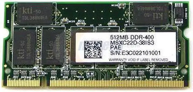 Open Box: KINGMAX TinyBGA 512MB 200-Pin DDR SO-DIMM DDR 400 (PC 3200 ...