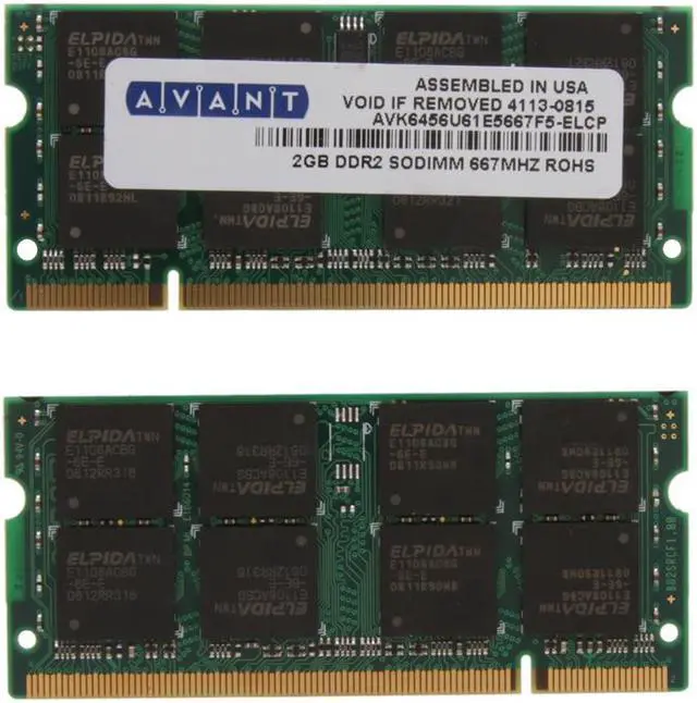 AllComponents 4GB (2 x 2GB) 200-Pin DDR2 SO-DIMM DDR2 667 (PC2 5300 ...