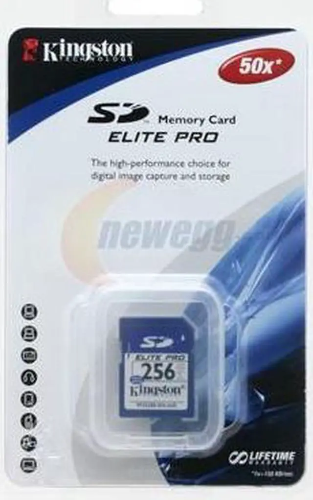 Kingston ELITE PRO 256MB Secure Digital (SD) Flash Media Model SD/256-S ...