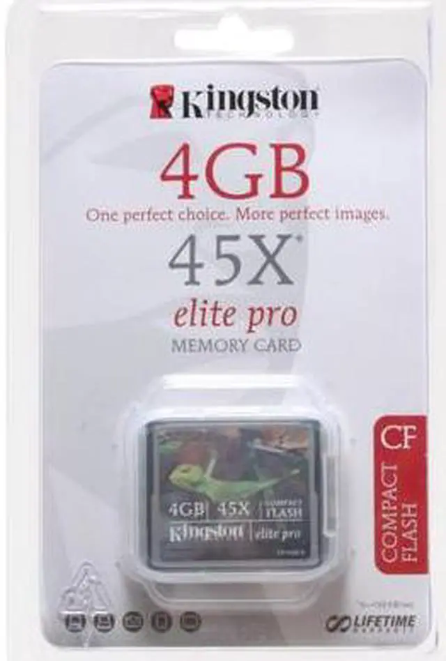 Open Box: Kingston Elite Pro 4GB Compact Flash (CF) Flash Card Model CF ...