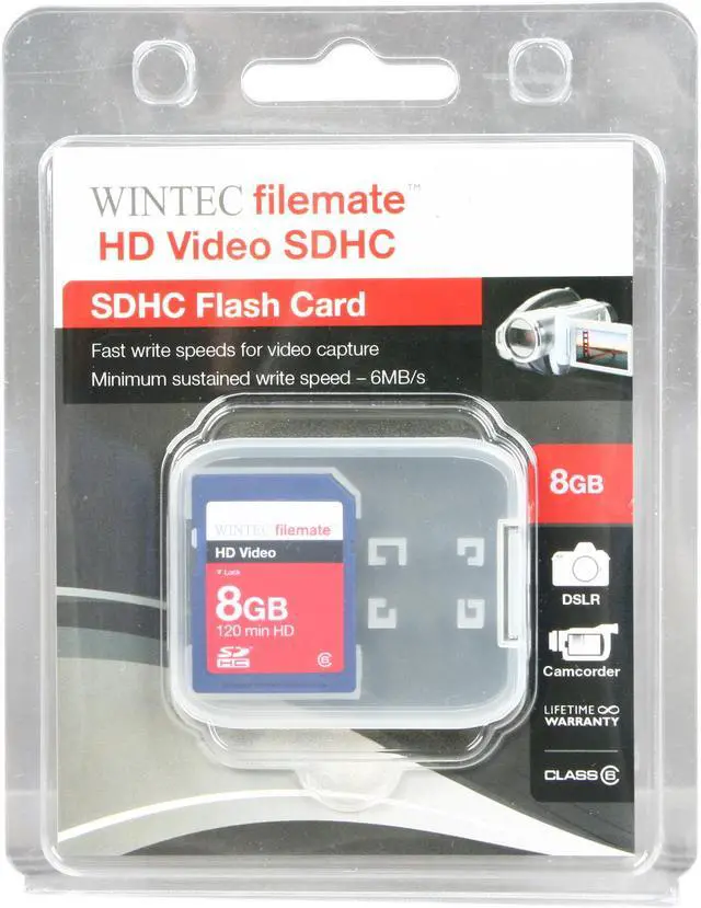 Wintec FileMate HD Video 8GB Secure Digital High-Capacity (SDHC) Flash ...